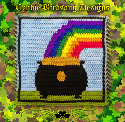 Ravelry: St. Patrick's Day Pot of Gold mosaic square pattern by Cyndie ...