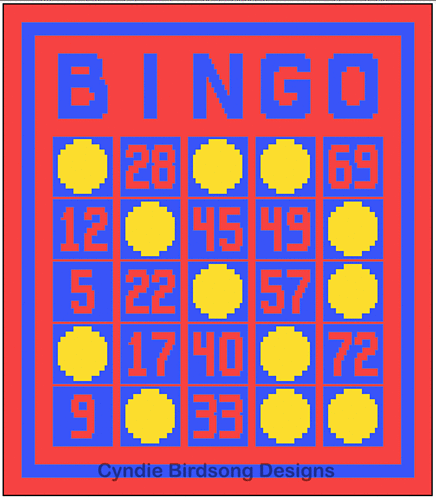 Ravelry: BINGO overlay mosaic Throw blanket pattern by Cyndie Birdsong