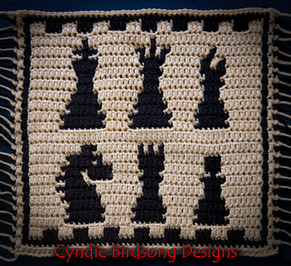 Ravelry: Checkmate! Mosaic Chess square & border pattern by Cyndie Birdsong