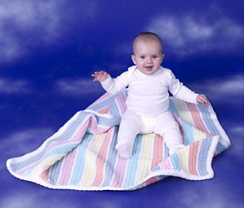Ravelry: Simple Sherbet Stripes for Baby pattern by Lion Brand Yarn