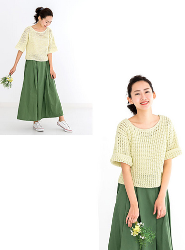 Ravelry: 1262pull Tiara Tee pattern by Pierrot (Gosyo Co., Ltd)