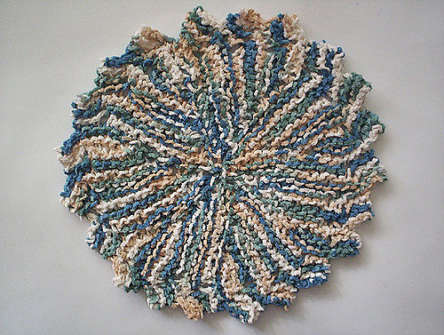 Ravelry: Knitted Round Dishcloth pattern by Mielke's Fiber Arts