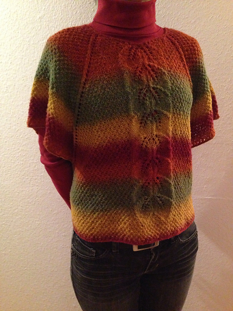 Ravelry: Leafy Poncho pattern by RedSquirrelKnits