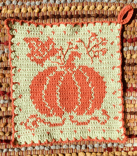 Ravelry: Pumpkin Potholder pattern by Raffaella Tassoni