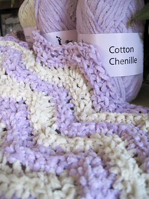 Ravelry: dbkn5's Cotton Chenille Ripple Baby Blanket