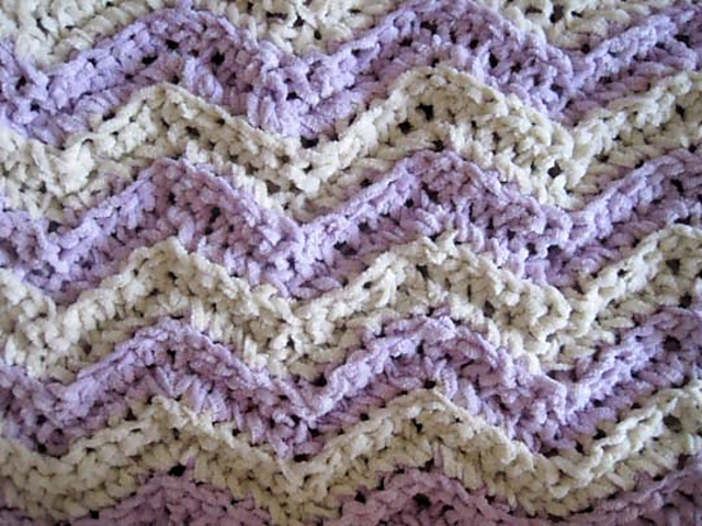 Ravelry: dbkn5's Cotton Chenille Ripple Baby Blanket