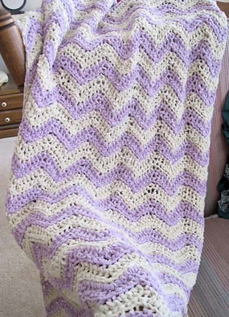 Ravelry: dbkn5's Cotton Chenille Ripple Baby Blanket