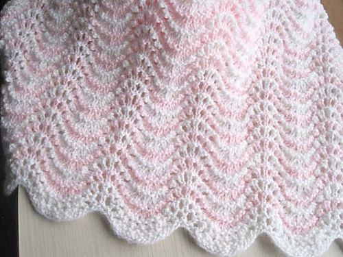 Ravelry: Rippling Waves Baby Blanket pattern by Kathy North