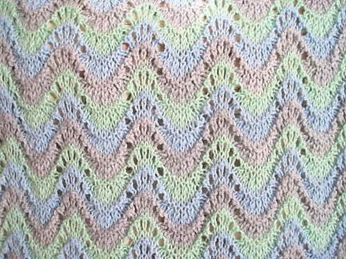 Ravelry: Rippling Waves Baby Blanket pattern by Kathy North