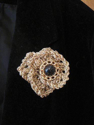 Ravelry: Elegant Eyelet Ruffle Pin pattern by Kathy North