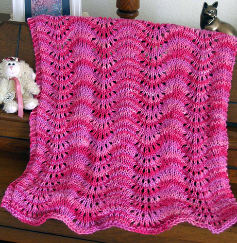 Ravelry: Rippling Waves Baby Blanket pattern by Kathy North