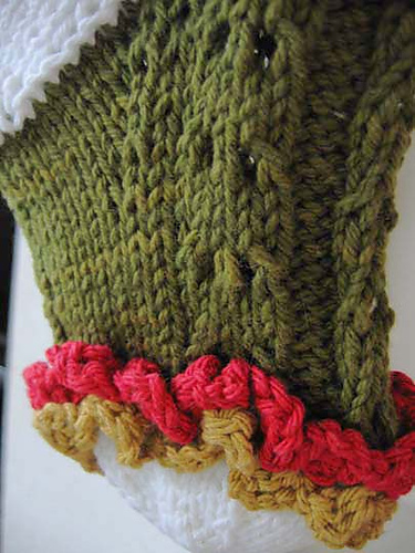 Ravelry: Ruffled Lace Christmas Stocking pattern by Kathy North