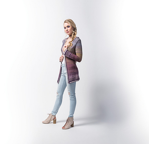 Ravelry: Dye-Agonal Stripes Cardigan pattern by Megan Dial