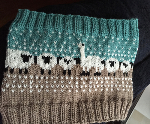 First time doing colorwork! A gift for my sheep loving spouse. : knitting