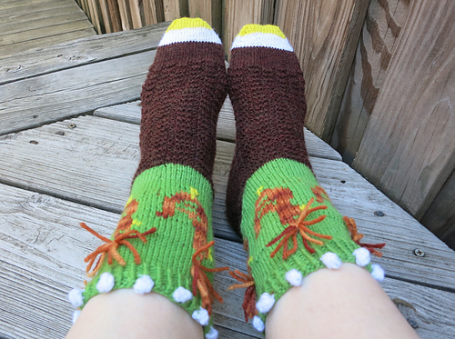 Ravelry: Funky Polish Chicken Socks pattern by Settlers Grove Designs