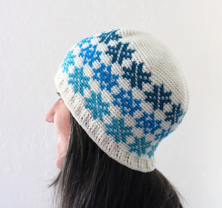 Ravelry: Falling Snowflakes Beanie pattern by Deja Joy