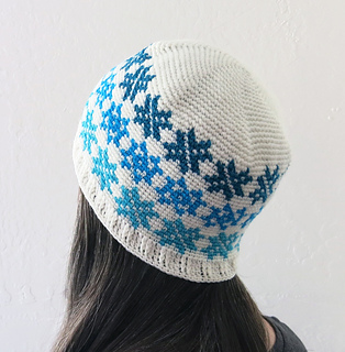 Ravelry: Falling Snowflakes Beanie pattern by Deja Joy