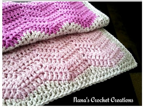 Ravelry: Nana's "Simple Ripple" Blanket & Border pattern by D Maunz