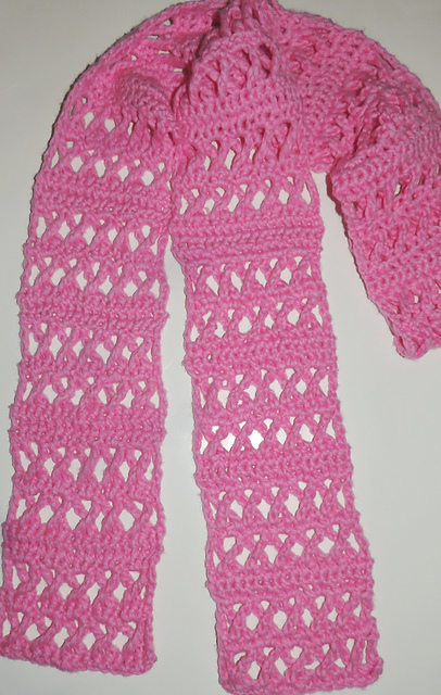 Ravelry: Cancer Ribbon Scarf Includes 2 Patterns pattern by Diane Langan