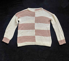 Ravelry: Checkered sweater Addi/Sentro pattern by Dilyana Marinova