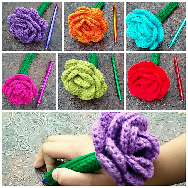 Ravelry: Flower Pen Cozy pattern by All That Crochet