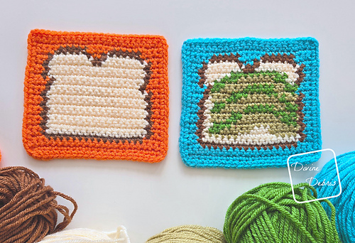 Ravelry: Avocado Toast and Bread Squares pattern by Divine Debris