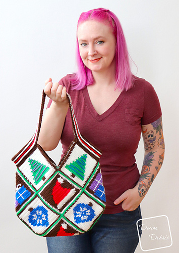 Ravelry: Patchwork Christmas Bag pattern by Divine Debris