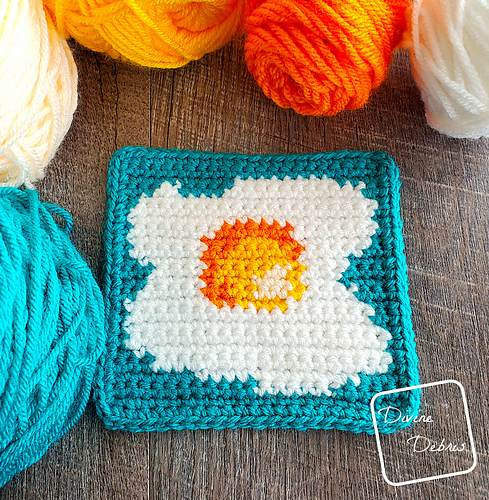 Ravelry: Sunny Side Up Egg Squares pattern by Divine Debris