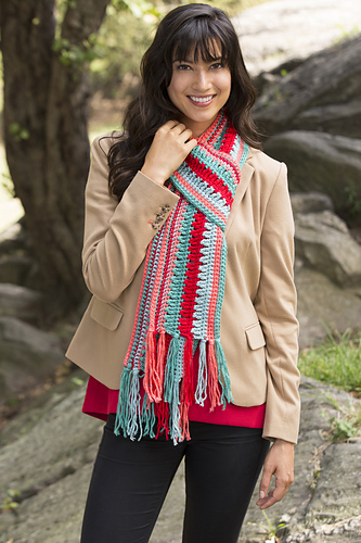 Ravelry: Bright Stripes Scarf pattern by Red Heart Design Team