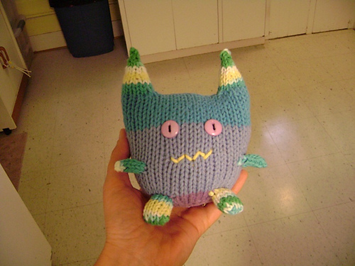 Ravelry: Stripey Scrappy Monster pattern by Len Woodman