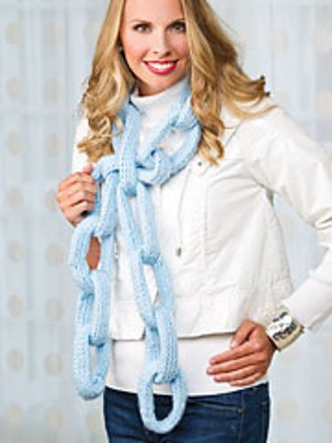 Ravelry: Loom-Knit Chain Link Scarf pattern by Brenda Myers