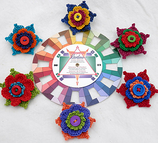 Ravelry: Stacked Flowers Pin pattern by Donna Childs