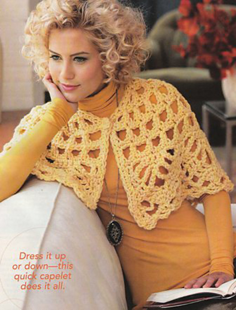 Ravelry: Chunky Lace Capelet pattern by Doris Chan