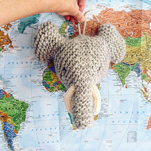 Ravelry: elephant friendly trophy pattern by Claire Garland
