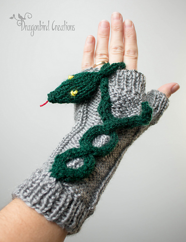 Ravelry: Hissy Fitt Fingerless Snake Mitts pattern by Shawn Torres