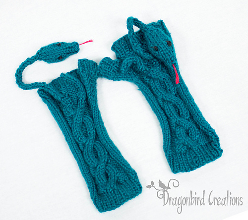 Ravelry: Hissy Fitt Fingerless Snake Mitts pattern by Shawn Torres