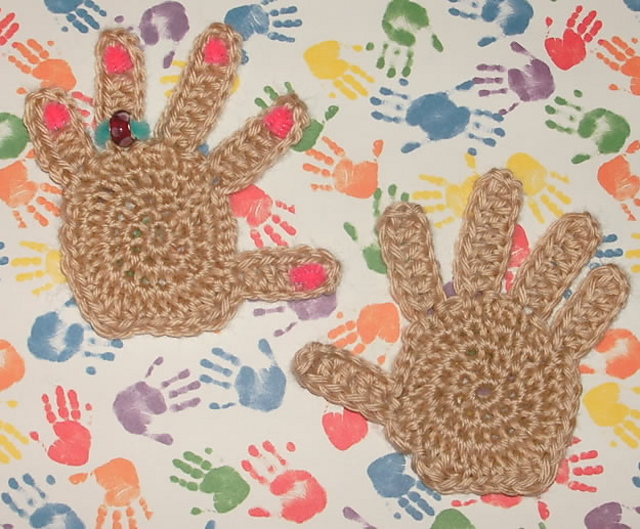Ravelry: Crochet Hands, Handprints Applique pattern by Jeannie Pitt