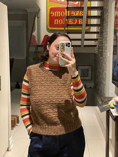 So proud of my finished vest!! : r/knitting