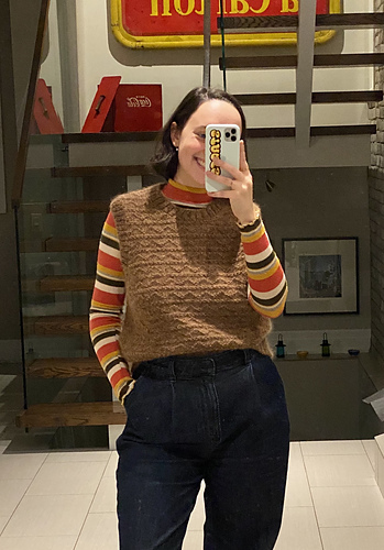 So proud of my finished vest!! : r/knitting