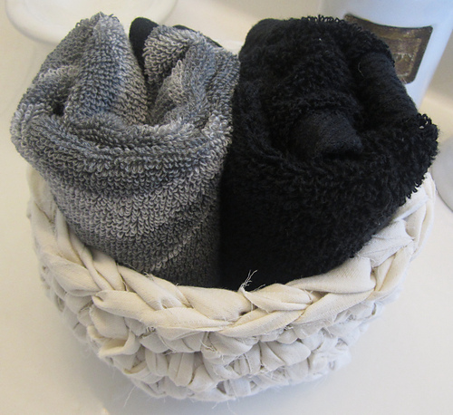 Ravelry: Simply White Rag Crochet Basket pattern by Designs by DEWaltz