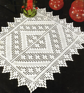 Ravelry: Rectangular Doily in Demifilet pattern by Les Editions de Saxe