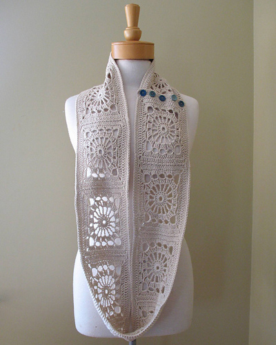 Ravelry: Square Motif Scarf pattern by Panda Yarns