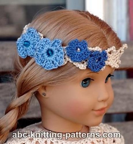 Ravelry: American Girl Doll Flower Headband pattern by Elaine Phillips