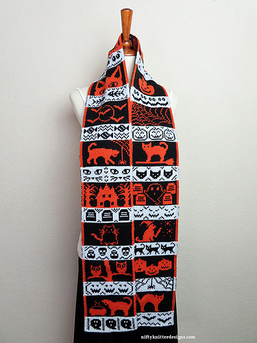 Ravelry: A Purrfect Scare Halloween Scarf pattern by Lisa Hannan Fox