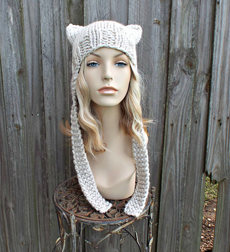 Ravelry: Ear Flap Cat Hat pattern by Diane Serviss