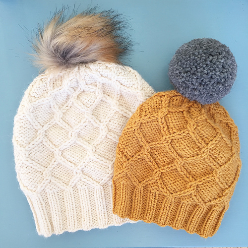 Ravelry: Diamantflettelue/ Diamond Cable Hat pattern by Strikkelisa