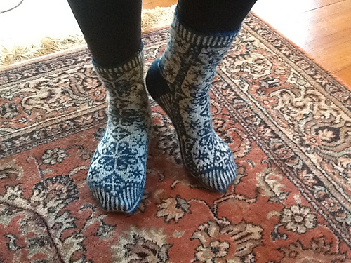 Ravelry: Snowflake Socks pattern by Ellen Wixted