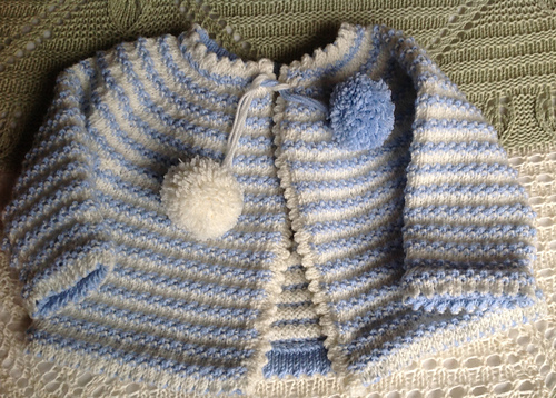 Ravelry: Two Color Baby Jacket pattern by Nomotta