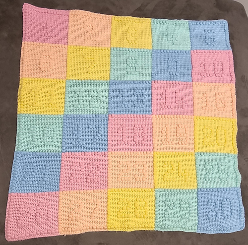 Ravelry: Numbers (1-30) Baby Blanket pattern by Emma
