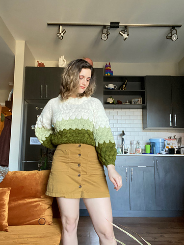 Ravelry: Tricolor Bubble Sweater pattern by Emma Spath